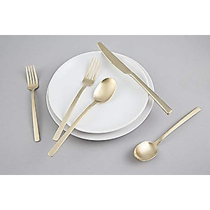 Cambridge Silversmiths Beacon Champagne Satin 20 Piece Flatware Set, Service for 4, silver