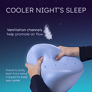 Contour Legacy Leg & Knee Foam Support Pillow - Soothing Pain Relief for Sciatica, Back, Hips, Knees, Joints - As Seen on TV