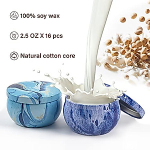 IHOCOE Scented Candles Gifts Set 16 Pack Soy Wax Travel Tin Jar Candles for Home 2.5 OZ Aromatherapy Candles Gift for Mom for Christmas, Birthday, Thanksgiving, Mother's Day