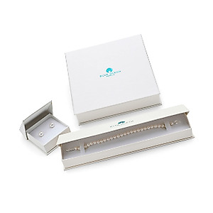 .925 Sterling Silver AAAA White Freshwater Cultured Pearl Silk-Knotted 18" Princess-Length Strand Necklace - Choice of Pearl Size (3.0-3.5mm)