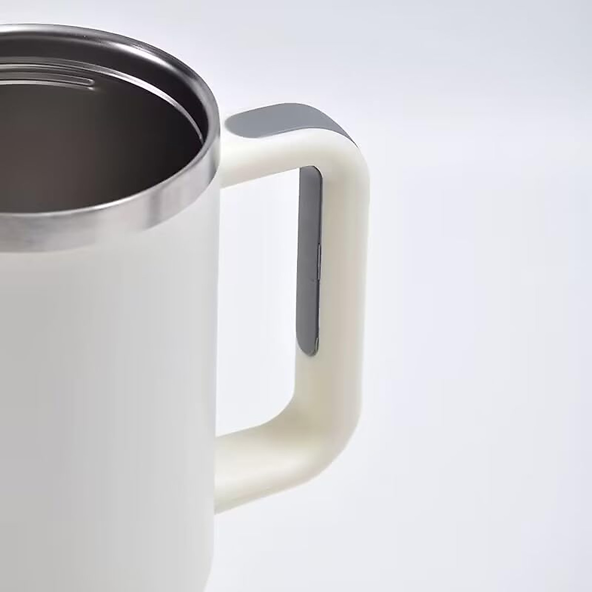 FAMKX 40oz Insulated Travel Mug Tumbler With Handle And Straw,Stainless Steel Double wall Vacuum Thermos Cup Keep Drink Cold and Hot (Dune#)