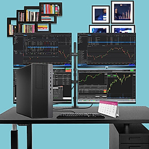Trading Desktop PC TechMagnet, Intel Core i7 9th Gen, 16GB RAM, 512GB SSD + 2TB HDD, 4 New 22” LED Monitors, 2 Network Cards, Trading Platform Support, MTG Keyboard & Mouse Win 11 (Renewed)