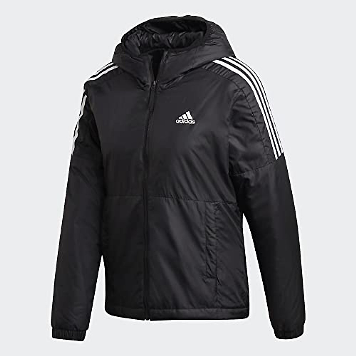 adidas Female Essentials Insulated Hooded Jacket, Black,M