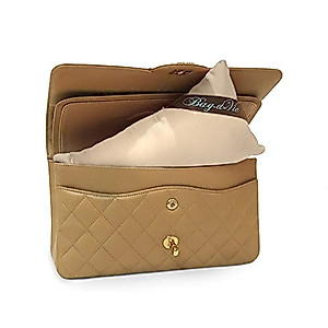 Bag-a-Vie Handbag Shaper Pillow – Luxury Handbag Shaper & Purse Shapers - [Mini] 9” x 4.5” - Fits Flap Bags and Shoulder Bags - Champagne