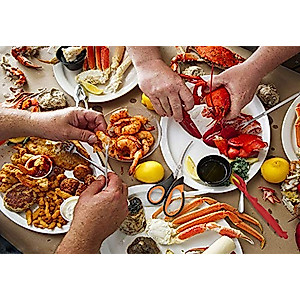 11-piece Seafood Tools Set includes 2 Crab Crackers, 4 Lobster Shellers, 4 Crab Leg Forks/Picks and 1 Seafood Scissors - Nut Cracker Set