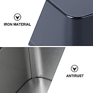 NUOBESTY Rectangular Tin Box Empty Tin Box Containers Portable Tea Storage Container with Lid Home Storage Box for Tea Candy (Black)