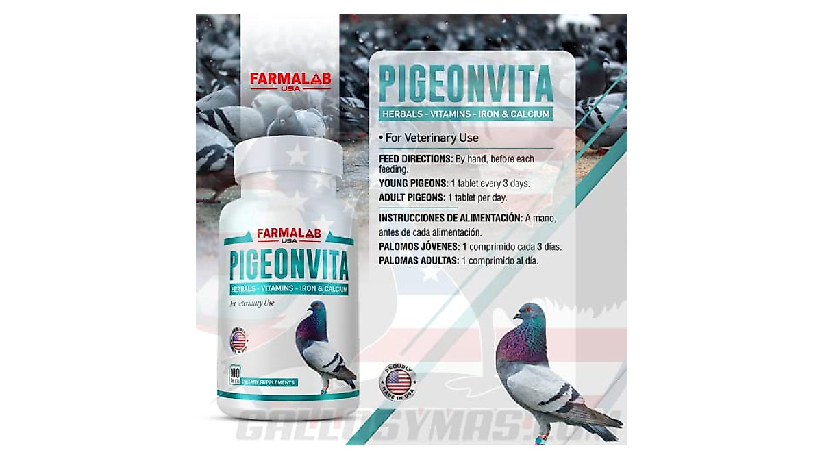 PIGEONVITA Vitamins & Minerals for Pigeons - Boost Health & Performance