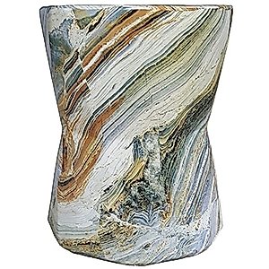 JCAKES Decorative Ceramic Garden Stool, Glazed Marble Texture Living Room Ceramic Stool, Suitable for Living Room, Balcony, Garden, Etc (Color : B)
