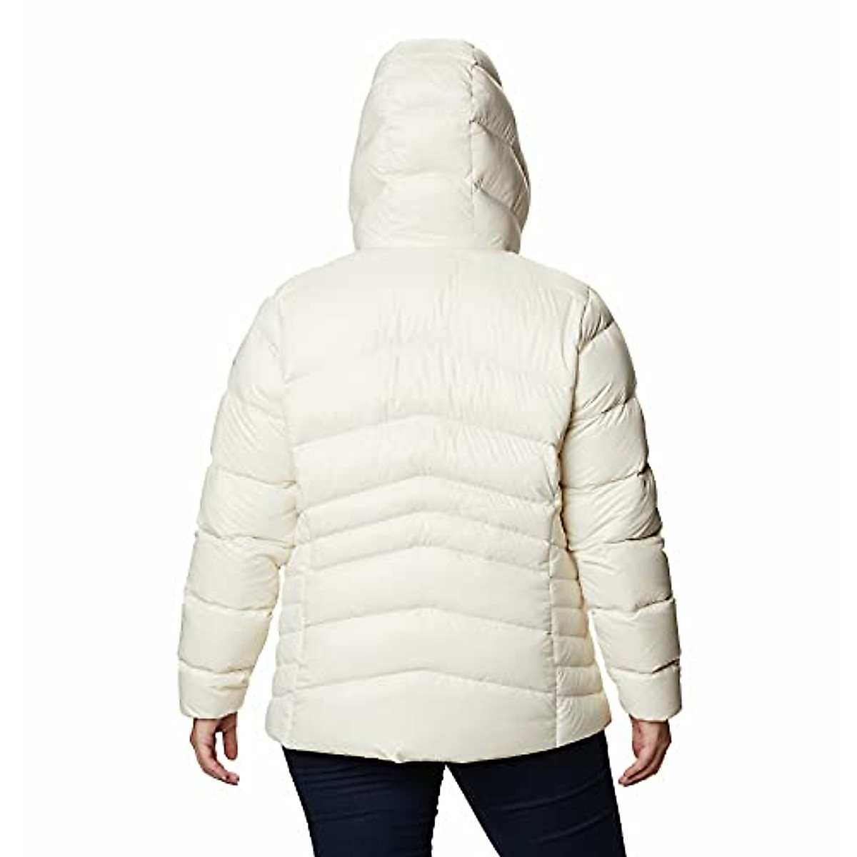 Columbia Women's Autumn Park Down Hooded Jacket, Chalk, Large