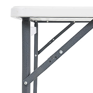 Peakform Multipurpose Banquet Squared Table Lightweight Folding Durable Desk with Secure Base for Indoor and Outdoor Events, 34 Inch, White