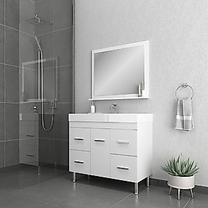 Alya Bath Ripley Bathroom Vanity, 42", White