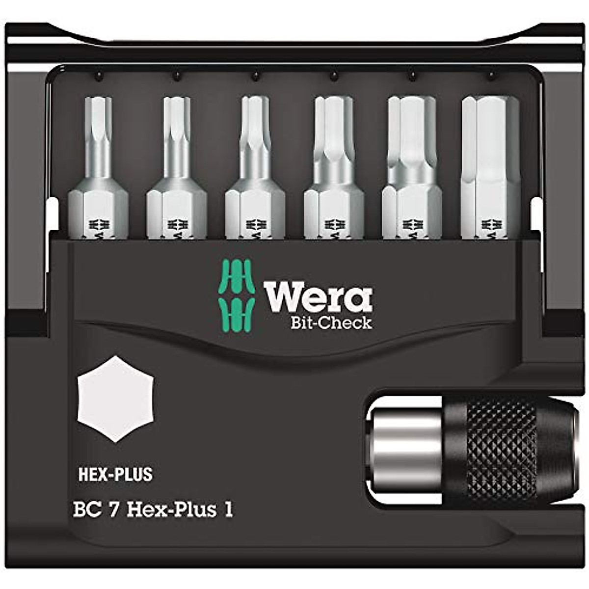 Wera - 5056168001 Tools 4013288033840 WERA Hex-Plus 8040-6 Check Sheet Metal Bit Set, MULTI