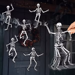 Cheerland Skeleton Bone Garland for Halloween Gatherings White Skull Dancing Bones Spooky Scary Celebration Party Decorations and Supplies