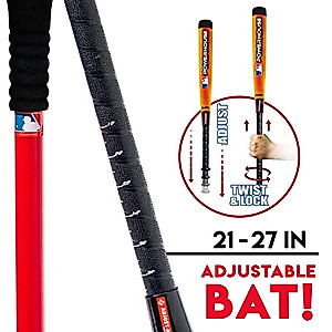 Franklin Sports MLB Adjust-A-Hit T-Ball Set Blue/Red, 5 - 18 years includes Tee, Ball, & Bat