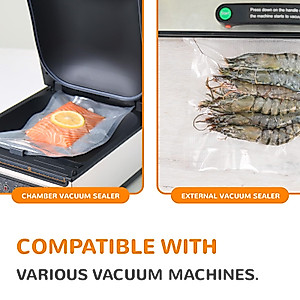 All-in-One Variety Pack Vacuum Sealer Bags & Rolls – 50x 6''x10'', 70x 8''x12'', 2 Rolls 11''x20', 2 Rolls 8''x20' – Premium Commercial-Grade for Food Storage, Meal Prep, & Sous Vide, Wevac