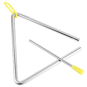 MUKCHAP 6 Pack Musical Triangle Instrument Set, 4, 5, 6, 7, 8, 9 Inch Musical Triangle with Striker, Musical Steel Triangle Percussion Instrument for Rhythm Education and Ornament