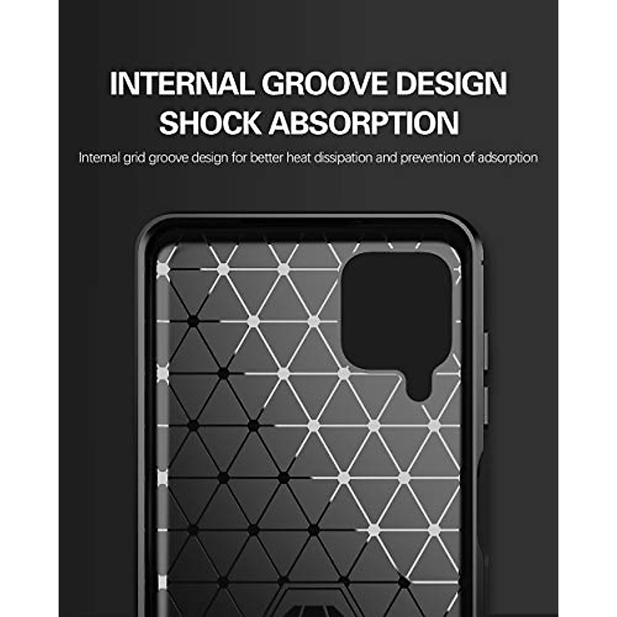 Samsung A12 Case,Galaxy A12 Case,with HD Screen Protector,Shock-Absorption Flexible TPU Bumper Cove Soft Rubber Protective Case for Samsung Galaxy A12 (Black Brushed TPU)