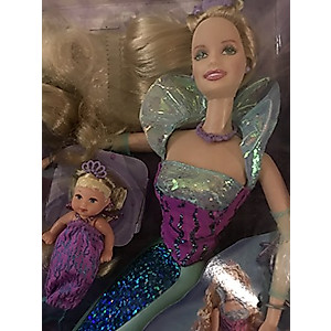 Magical Mermaids Barbie and Krissy Doll Light-up Tail with Glowing Shell Set