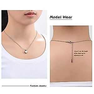 Imrsanl Small Heart Cremation Urn Necklace for Ashes Stainless Steel Memorial Ash Pendant Keepsake Jewelry (Silver & Gold)