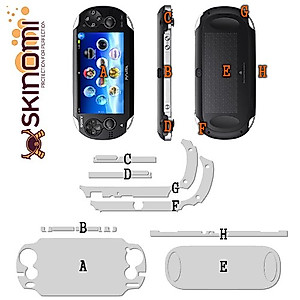Skinomi Full Body Skin Protector Compatible with Sony PlayStation PS Vita (Screen Protector + Back Cover) TechSkin Full Coverage Clear HD Film