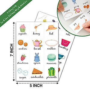 ZEDEV Tea Party Bingo Game, Party Games with 24 Players, Family Activities, Bingo Cards for Party Supplies, Party Favors Gifts for Young Adults - tea04