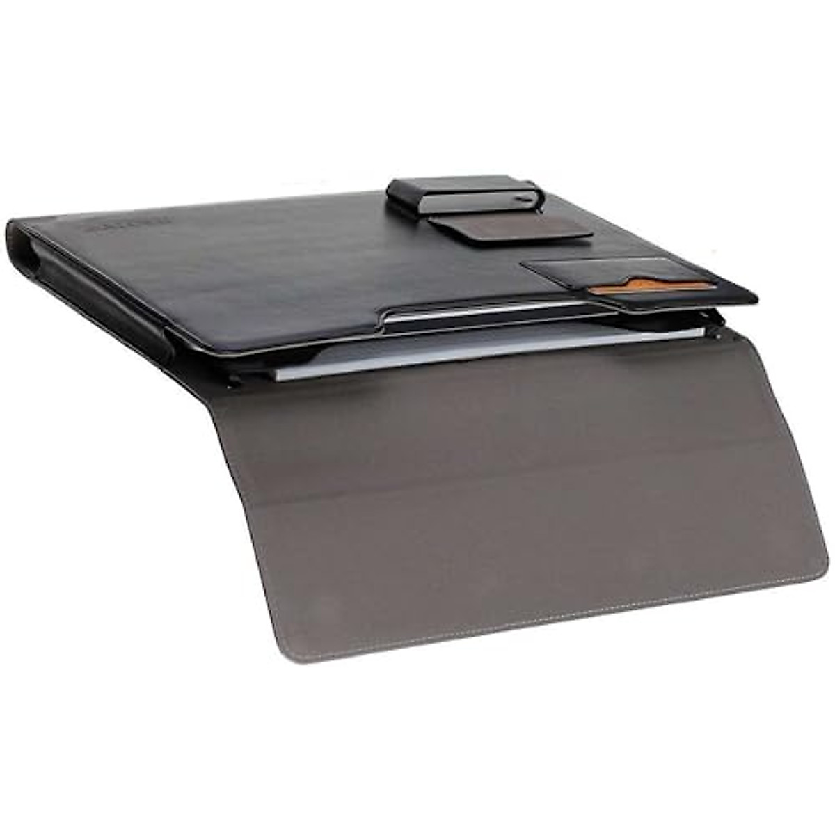 Broonel Black Leather Folio Case - Compatible with ASUS Chromebook C204 11.6" / ASUS Chromebook Flip C214 11.6"