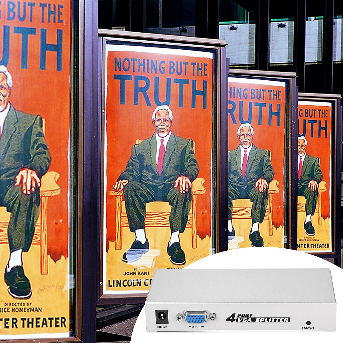 IMAGE® 1 PC to 4 Monitors Splitter Box VGA/SVGA LCD CRT 4 Port Video