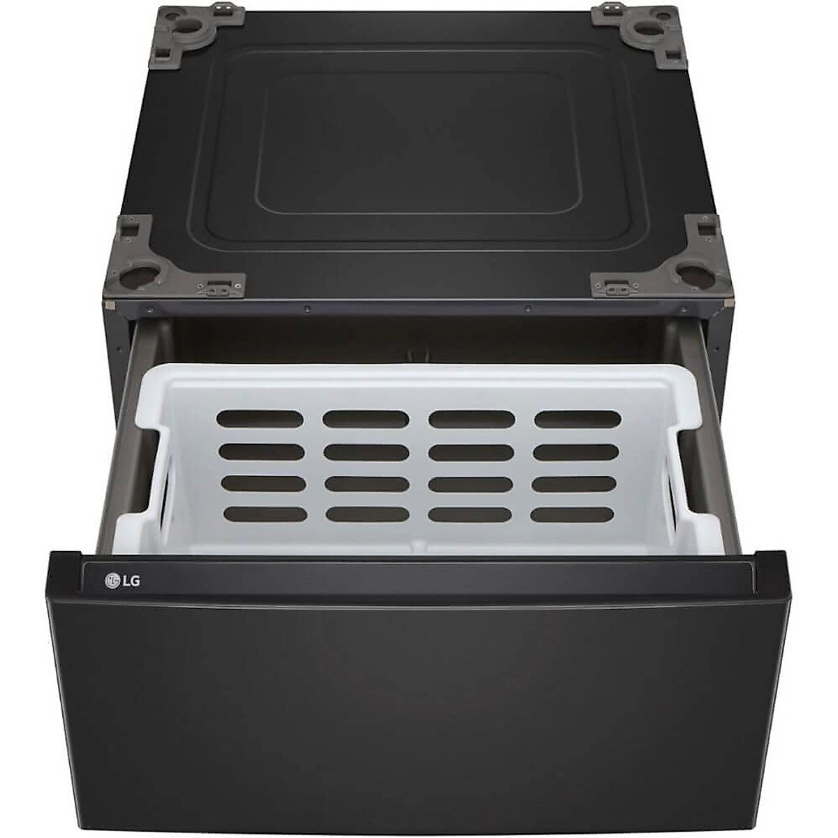 LG WDP6B 27 inch Black Steel Laundry Pedestal with Storage Drawer