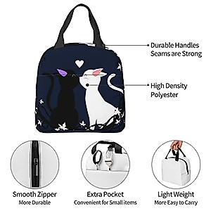 GOERTPO Cute Insulated Lunch Box Large Capacity Lunch Bag Reusable Bento Boxs Durable Portable Heat Cold Lunch Tote Bags