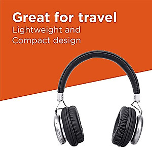 VZON Bluetooth Headphones, Lightweight Wireless Headphones with Microphone & Easy Controls, Over-Ear Headphones with Rechargeable Battery