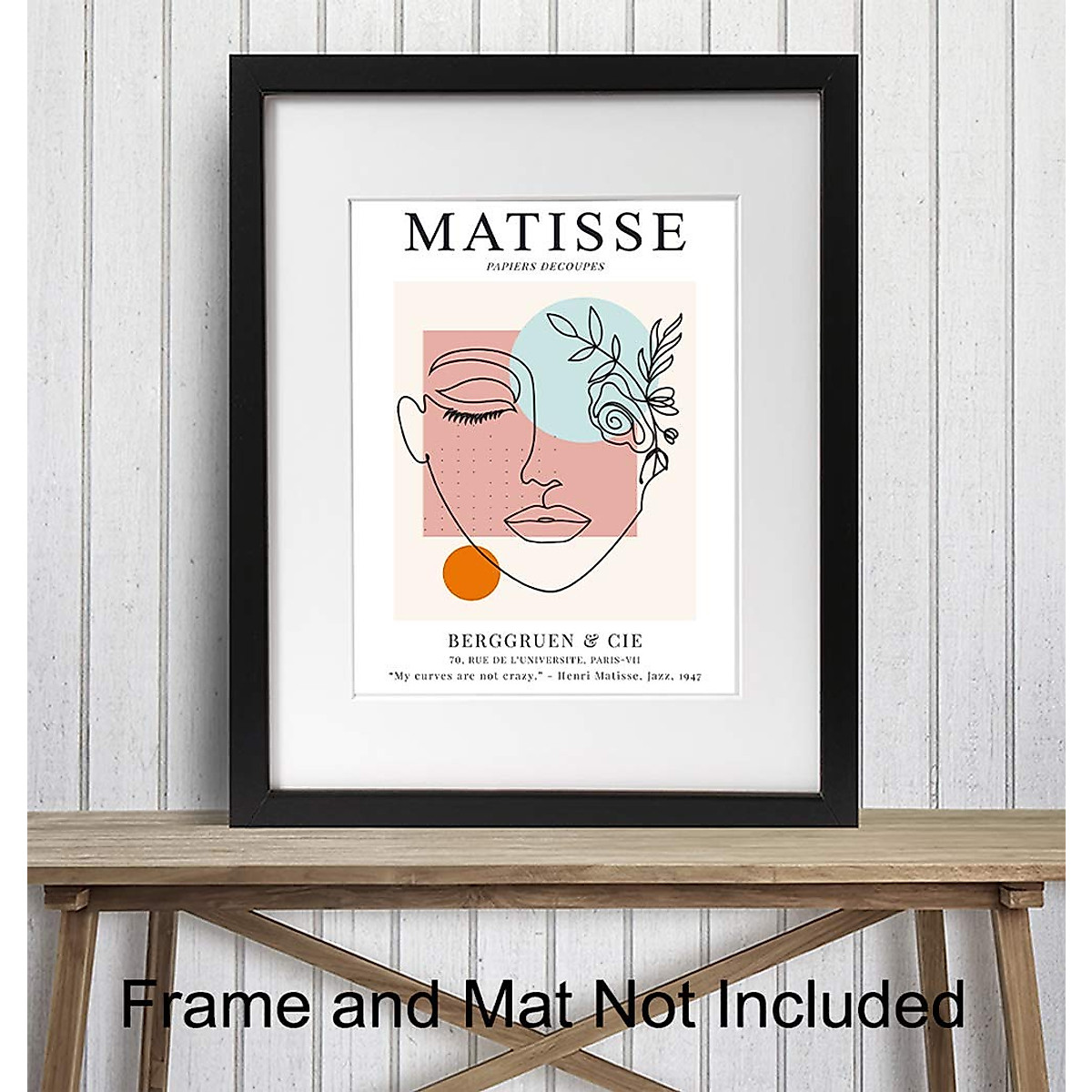 Matisse Wall Art - 8x10 Matisse Poster - Matisse Print - Line Art Decor - Minimalist Wall Art - Abstract Art - Aesthetic Pictures - Mid Century Modern Wall Art - Henri Matisse - Minimal Wall Art