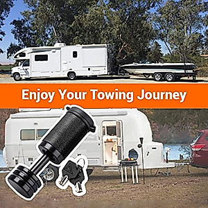 CZC AUTO Trailer Tongue Coupler Lock, Dia 1/4 Inch, 7/8 Inch Span Fits Latch-Type Coupler for Towing Boat Truck RV Car Trailer
