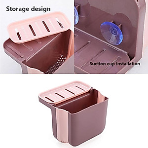 Dry and Wet Separation Trash Can, Mini Kitchen Waste Bins Corner Sink Strainer, Kitchen Counter Foldable Retractable Submersible Basket, Kitchen Sink Telescopic Drain Basket Kitchen Gadget (Gray)