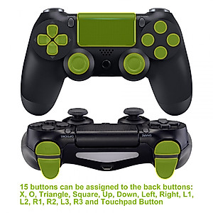 eXtremeRate Textured Black Dawn Programable Remap Kit for PS4 Controller with Upgrade Board & Redesigned Back Shell & 4 Back Buttons - Compatible with JDM-040/050/055 - Controller NOT Included
