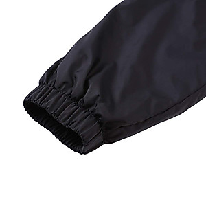 Jingle Bongala Boys Girls Lightweight Breathable Raincoat Waterproof Hooded Rain Jacket Windbreaker Easy to Fold-Black-150