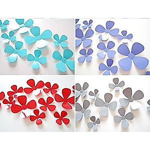 Amaonm® Removeable 3D DIY Nursery Flowers Wall Decals Stickers Murals Peel & Stick Home Decorations Art Decor for Kids Babys Girls Room Bedroom Offices Bathroom Living Room Classroom