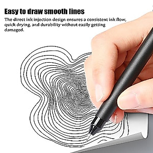 Ouzrpuo 20 Pack Gel Pens, Black Gel Pen Fine Point 0.5mm, Gel Ink Ball Point Pen for Office School Stationery Supply