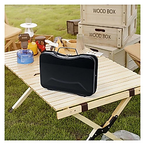 ZICANA BBQ Grill Portable Barbeque Grill Heavy Duty Folding Camping Stove BBQ Charcoal Grill Outdoor Cooking Picnic Barbecue Tools Picnic