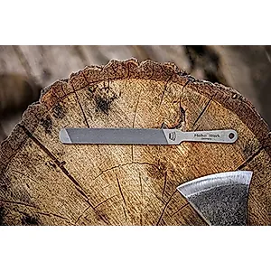 1844 Helko Werk Germany Dual Sided Axe Sharpening File - Axe Sharpener Metal File single-cut and cross-cut hand file (Compact File #22101)