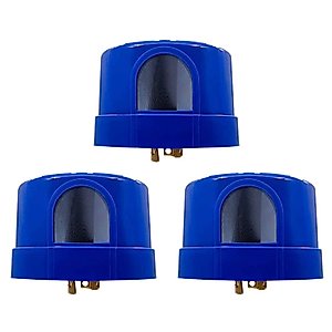 CHISWEAR Twist Lock Photocell for LED Barn Light, Area Light, Street Light, Parking Lot Lights and Dusk to Dawn Light Auto On Off Photocell Switch-3PC