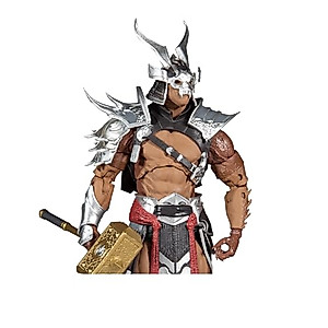 McFarlane Toys Mortal Kombat Shao Kahn (Platinum Kahn) 7" Action Figure with Accessories