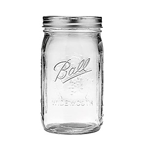 Ball Wide Mouth Quart (32 oz.) Mason Jars with Lids and Bands