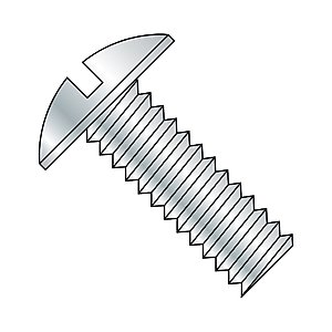 Small Parts 1105MST Steel Truss Head Machine Screw, Zinc Plated, Meets ASME B18.6.3, Slotted Drive, #10-32 Thread Size, 5/16" Length, Fully Threaded, Imported (Pack of 100)