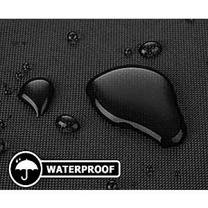 KISEER Fire Pit Cover Heavy Duty Waterproof Round Fire Pit Bowl Cover with Thick PVC Coating Drawstring, 38 Inch, Black