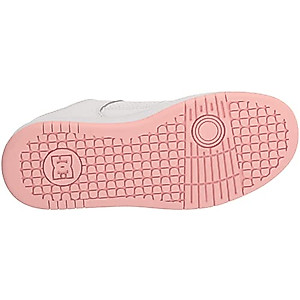 DC Women's Manteca 4 Casual Skate Shoe, White/Pink, 9.5