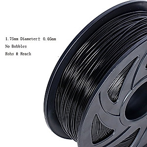 LEE FUNG ABS 3D Printer Filament 1.75mm,1kg (2.2lbs) Spool, Dimensional Accuracy +/- 0.05 mm Black
