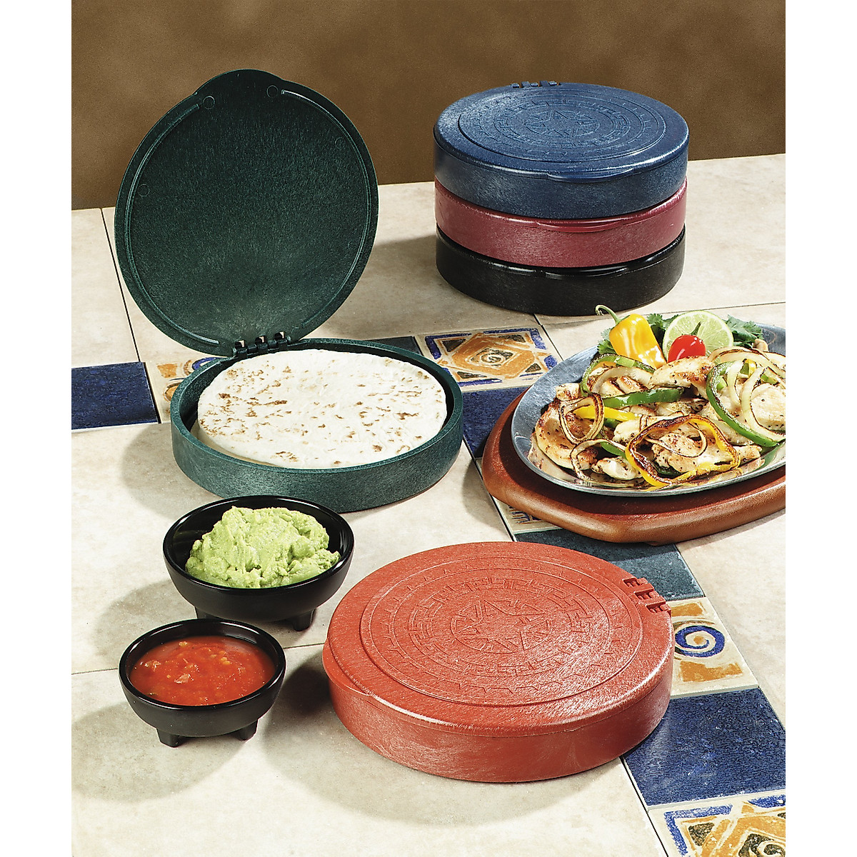 Carlisle FoodService Products 071003 Insulated Hinged Tortilla Server, 7" / 1", Black