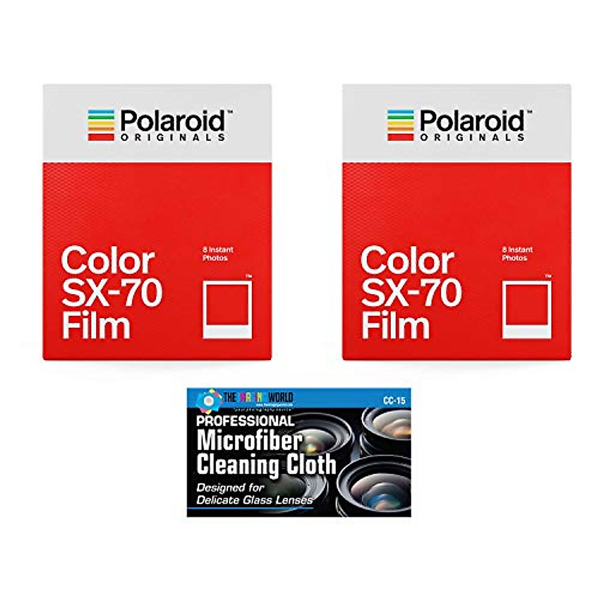 Impossible/Polaroid Color Glossy Film for Polaroid SX70 Cameras - 2 Pack