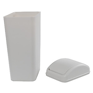 Obstnny 14L Slim Plastic Trash Can for Narrow Spaces at Home or Office, Kitchen, R