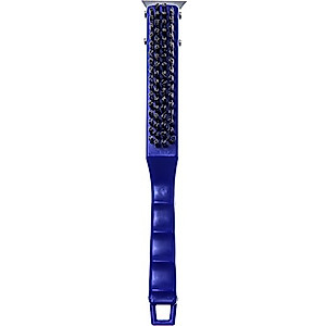 SPARTA 4067100 Flo-Pac Plastic Kitchen Brush, Grill Cleaning Brush, Griddle Brush With Scraper For Kitchen, Restaurant, Home , 11.38 Inches, Blue